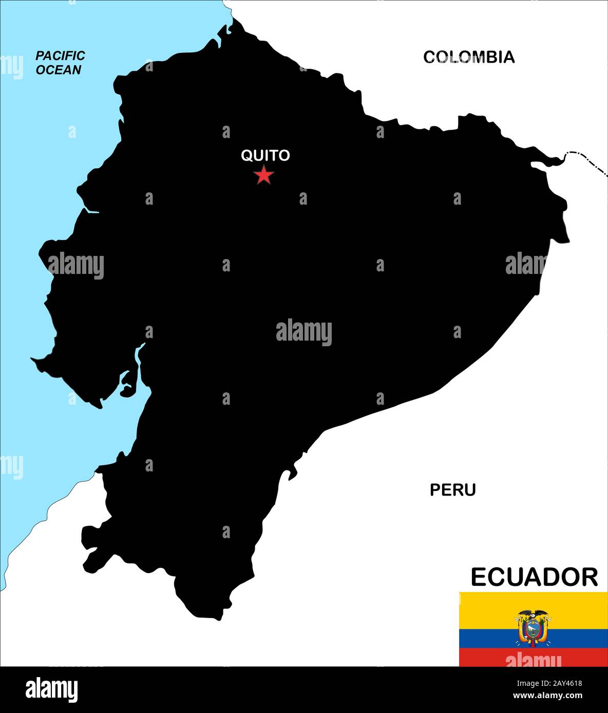 Ecuador map hi-res stock photography and images - Alamy