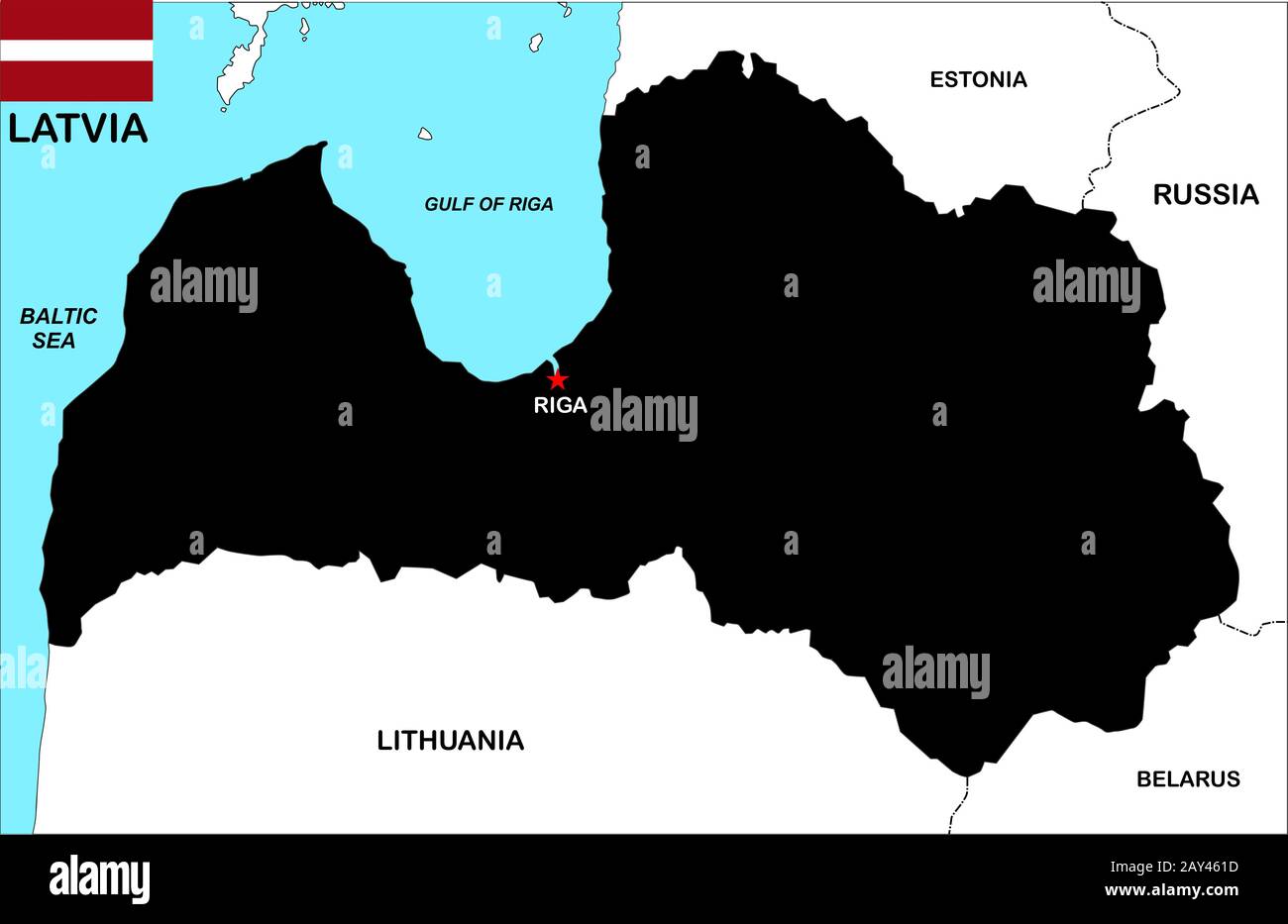 Latvia map hi-res stock photography and images - Alamy