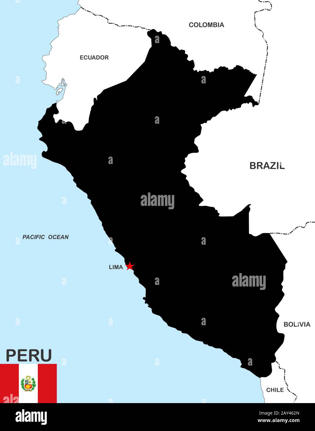 Map peru hi-res stock photography and images - Alamy