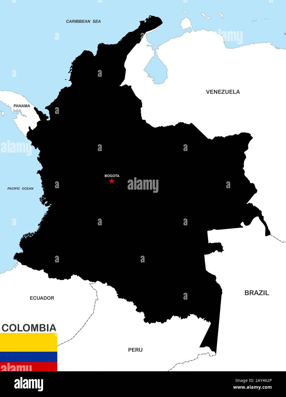 Colombia Map High Resolution Stock Photography and Images - Alamy