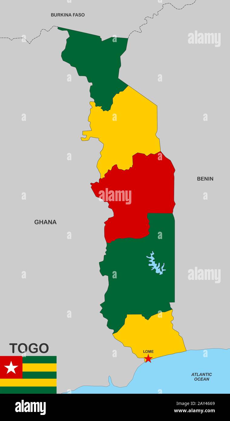Togo map hi-res stock photography and images - Alamy