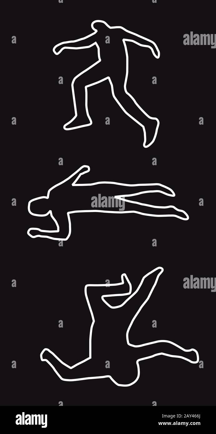 dead man outline Stock Photo - Alamy