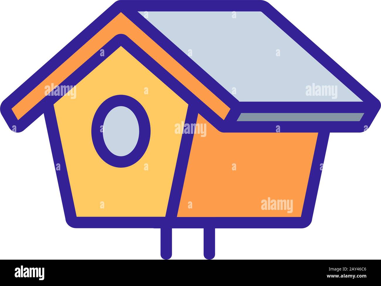 bird house Icon vector. Isolated contour symbol illustration Stock ...