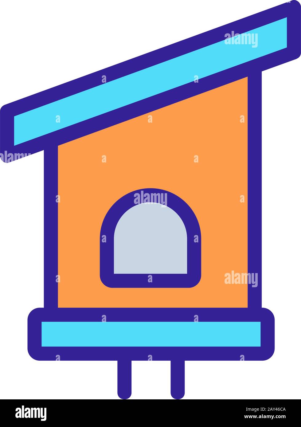 bird house Icon vector. Isolated contour symbol illustration Stock ...