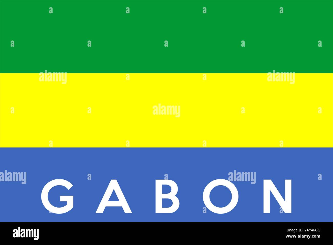 flag of gabon Stock Photo - Alamy