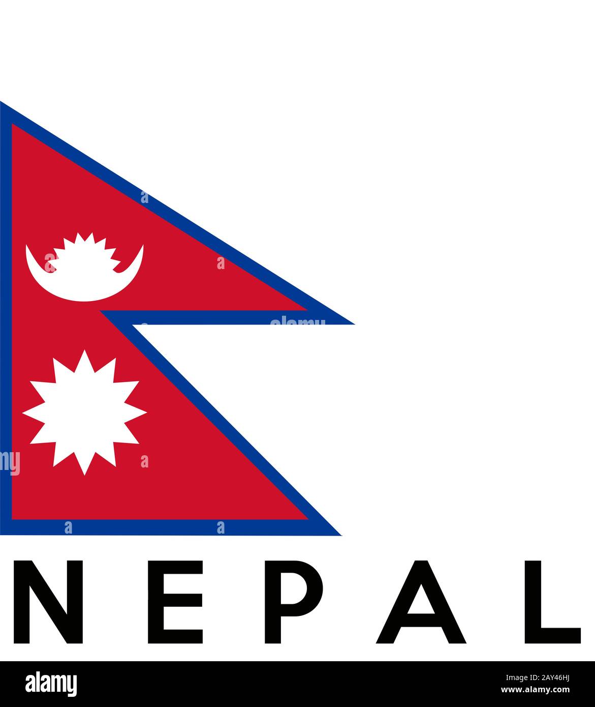 Flag of nepal hi-res stock photography and images - Alamy