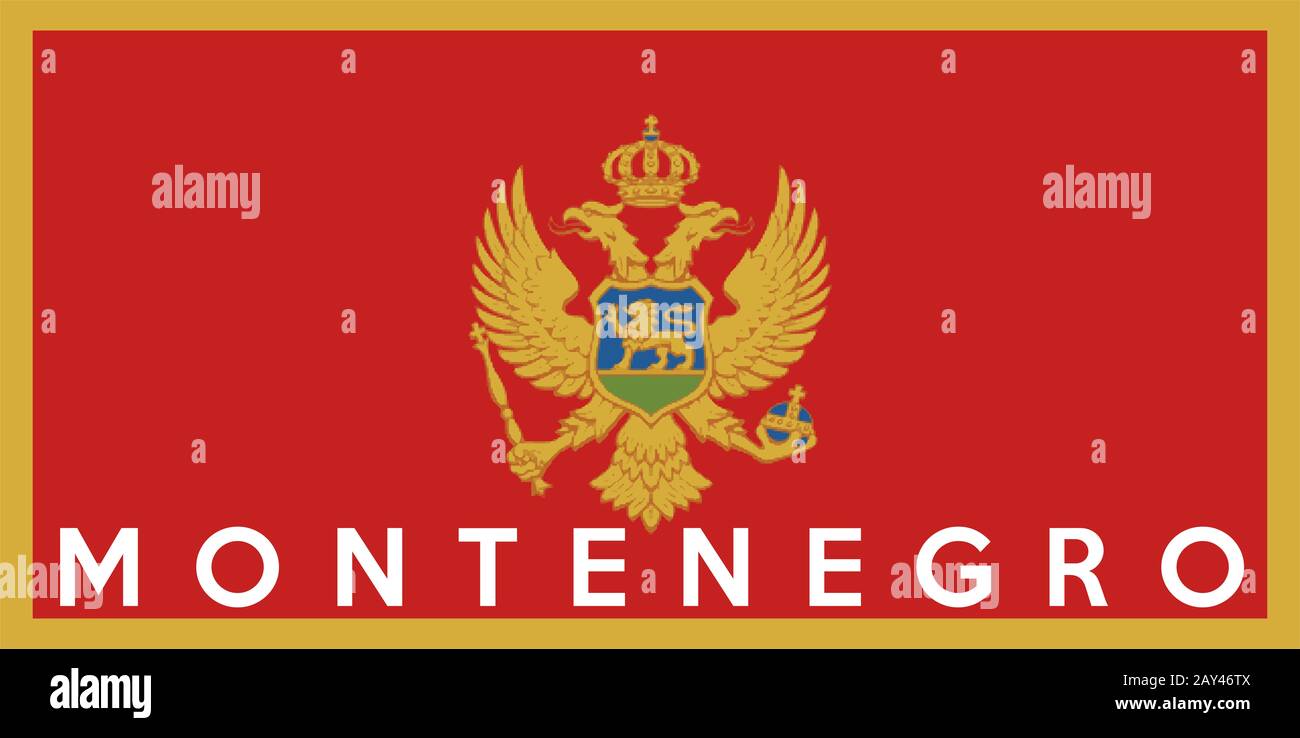 flag of Montenegro Stock Photo - Alamy