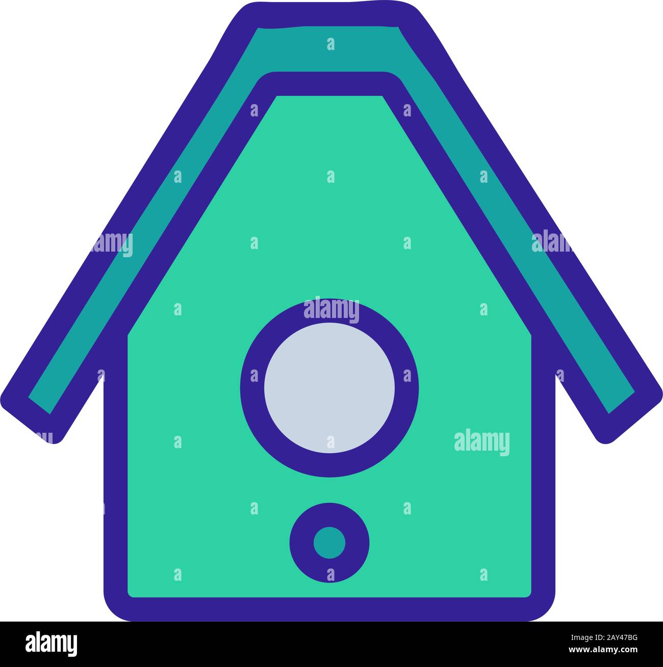 bird house Icon vector. Isolated contour symbol illustration Stock ...