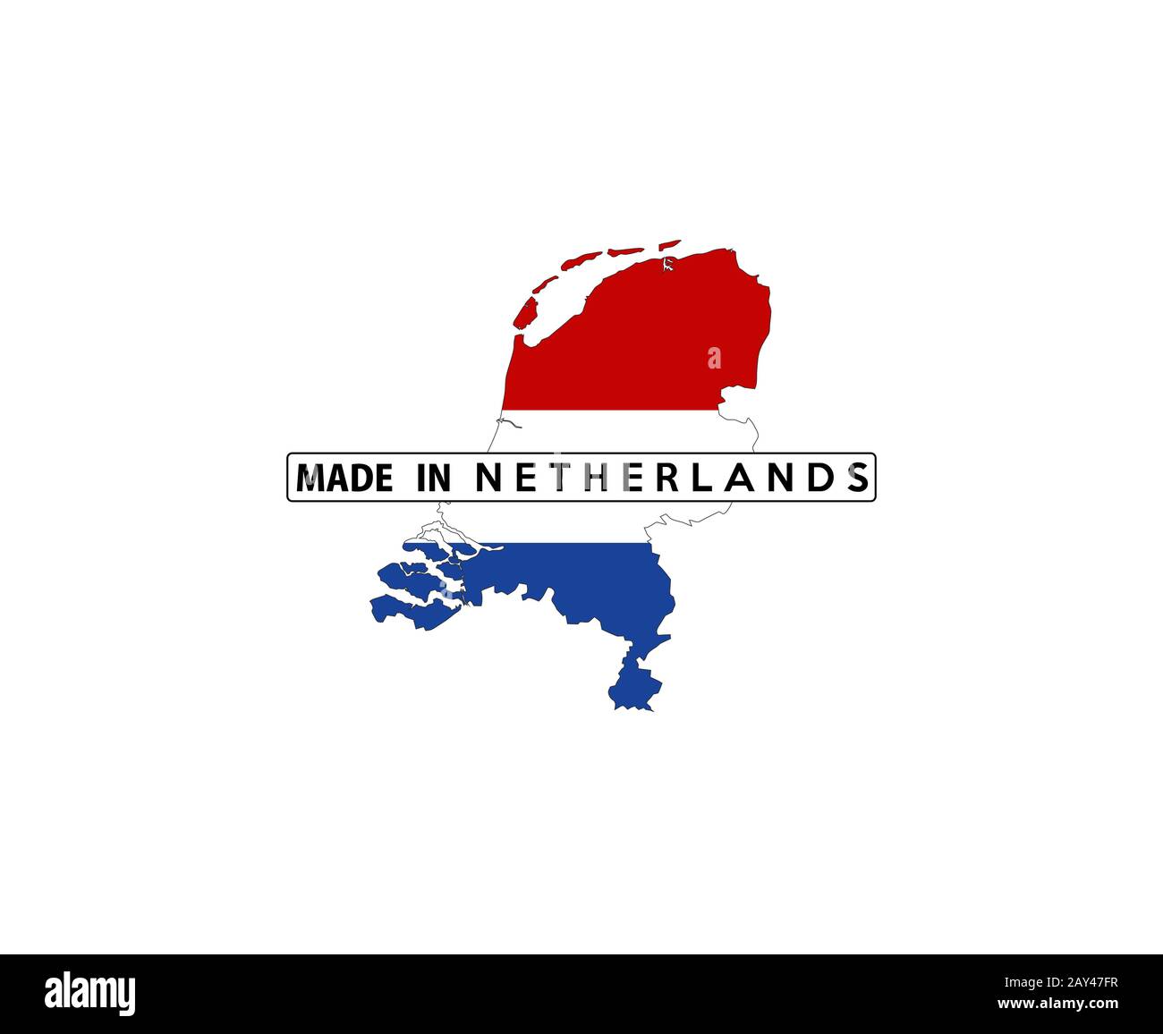 Map flag netherlands in Cut Out Stock Images & Pictures - Alamy