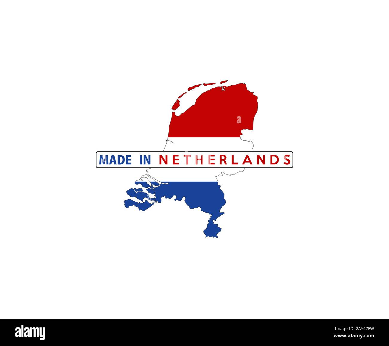 Map of the netherlands Cut Out Stock Images & Pictures - Alamy