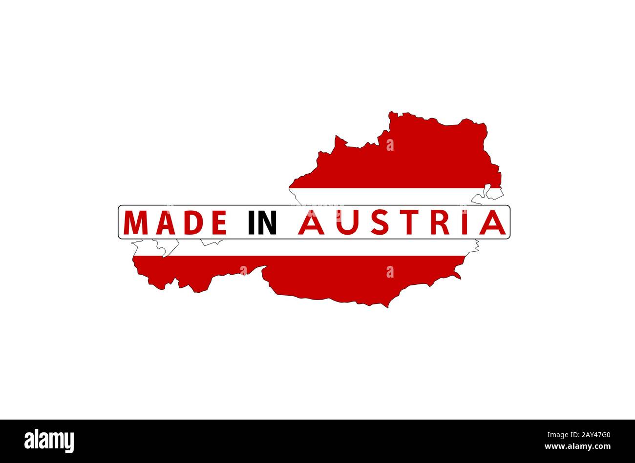 Austria flag and map hi-res stock photography and images - Alamy