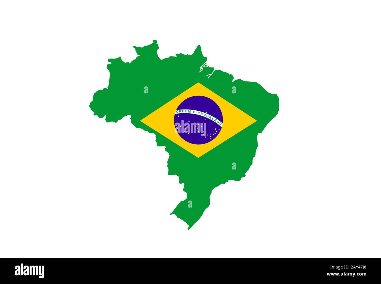 brazil flag map Stock Photo - Alamy