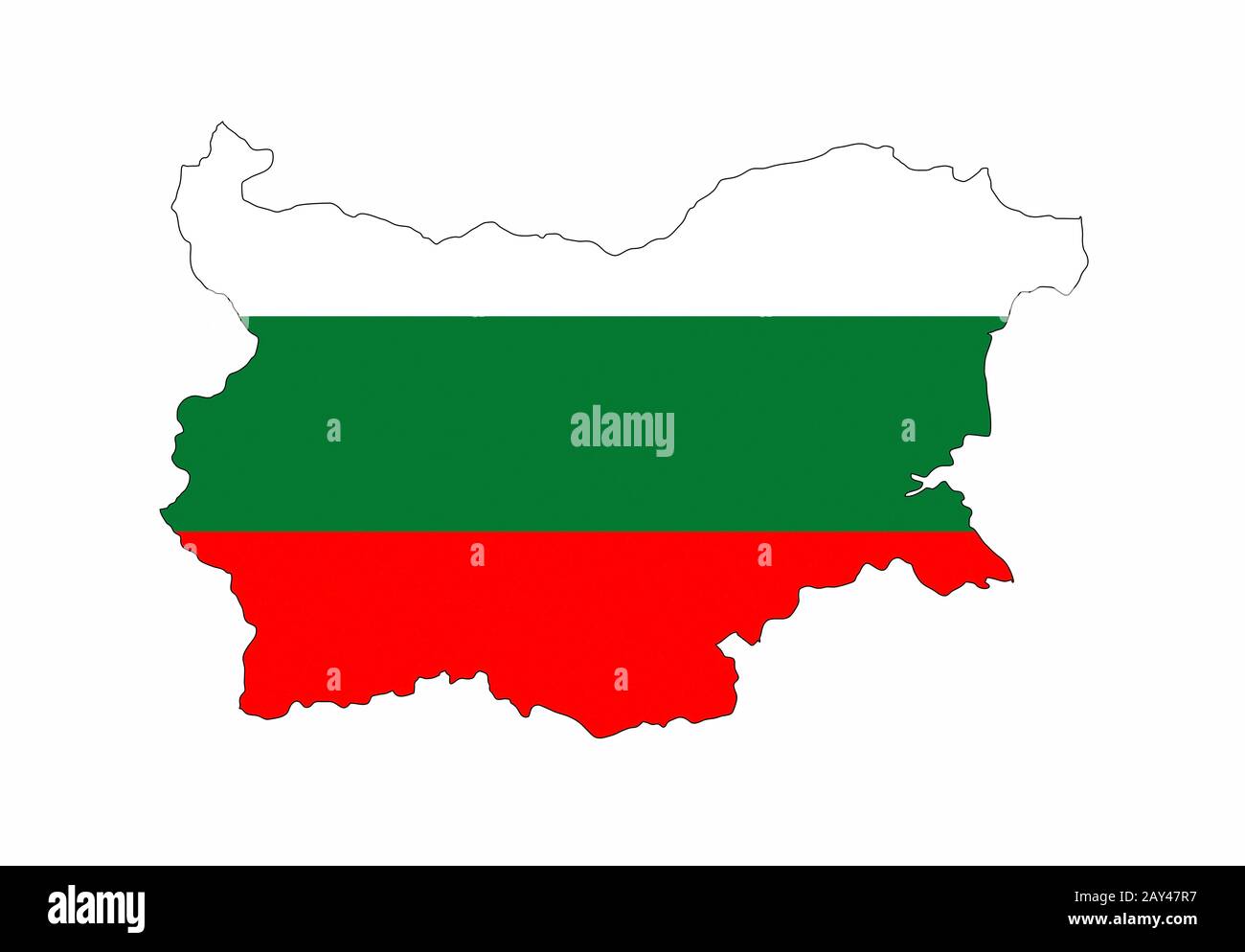 bulgaria flag map Stock Photo - Alamy