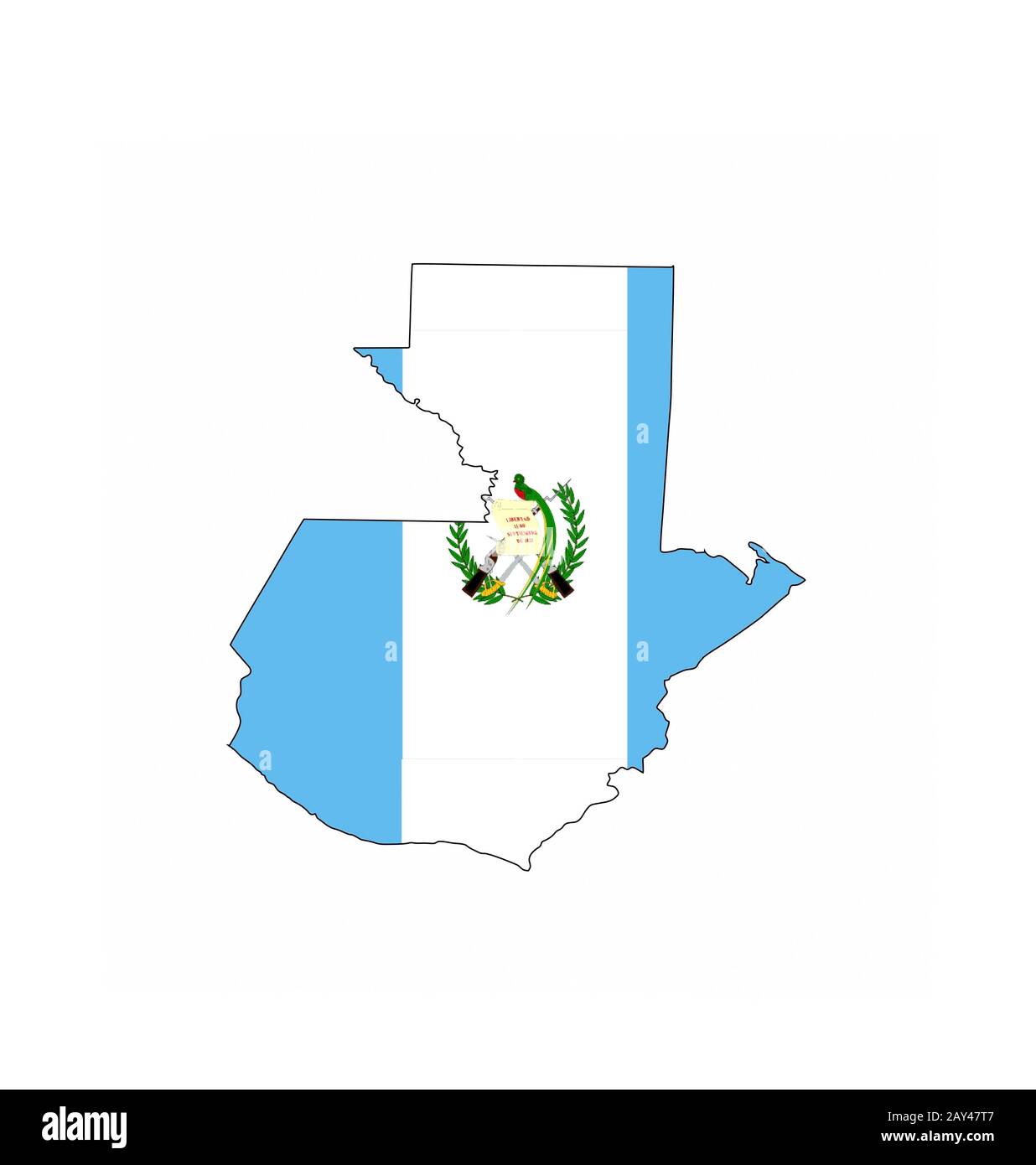 Silhouette map guatemala flag hi-res stock photography and images - Alamy