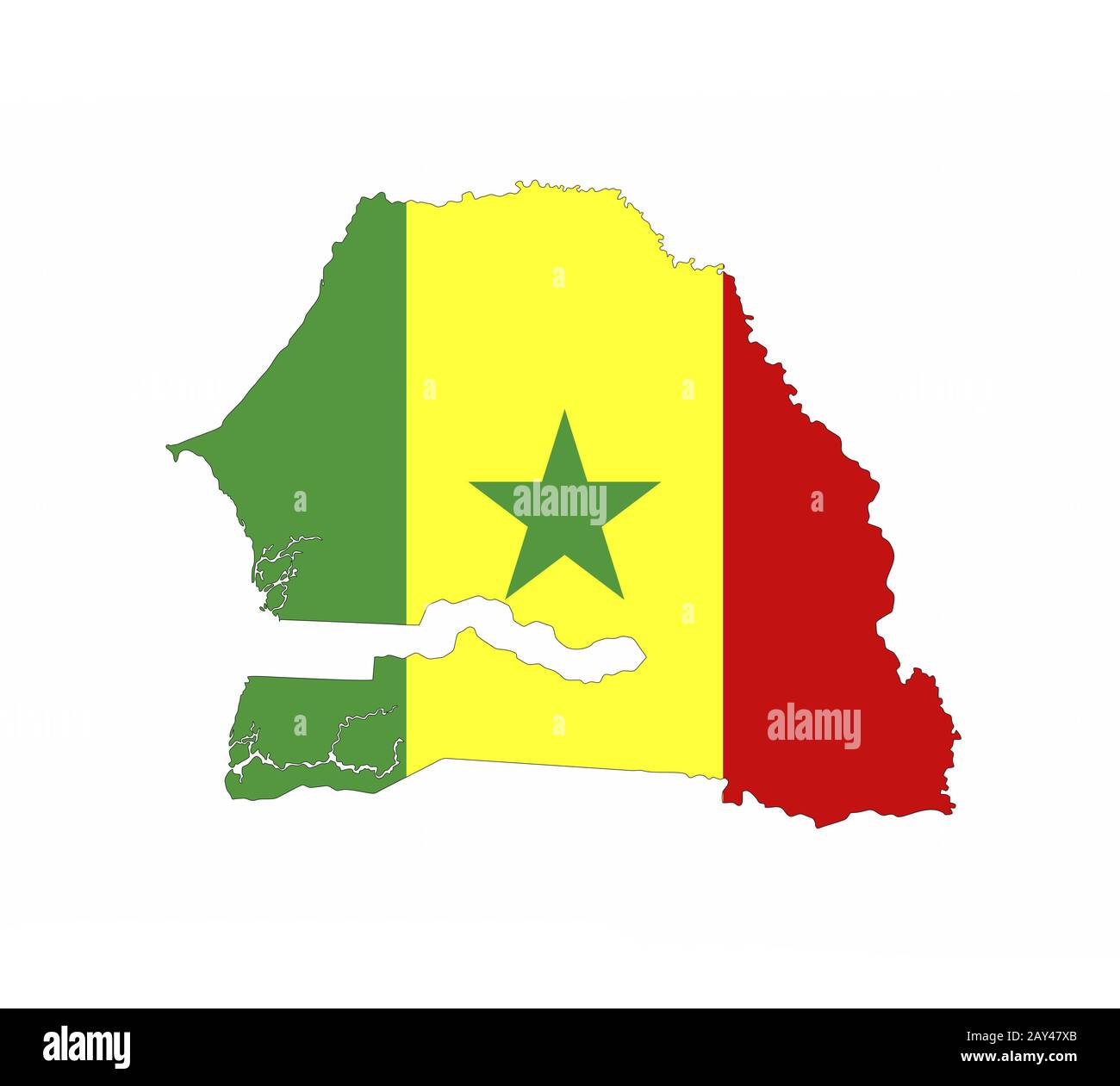 Map of senegal hi-res stock photography and images - Alamy