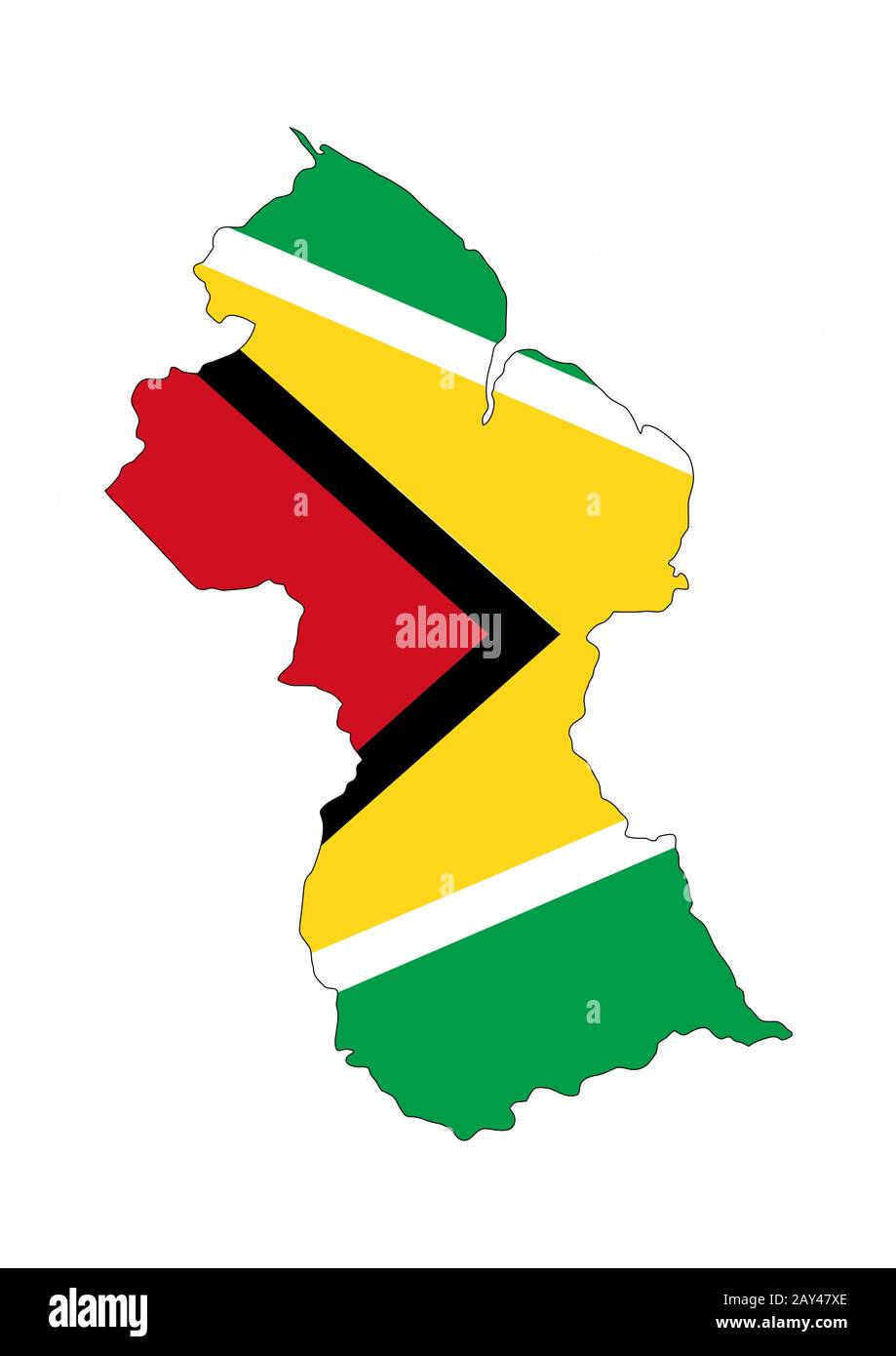 Map of guyana hi-res stock photography and images - Alamy
