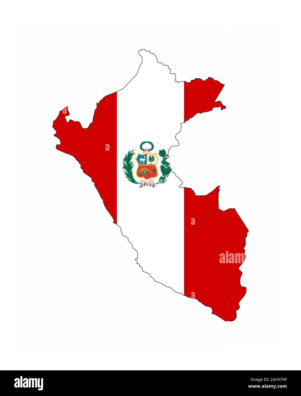 peru flag map Stock Photo - Alamy