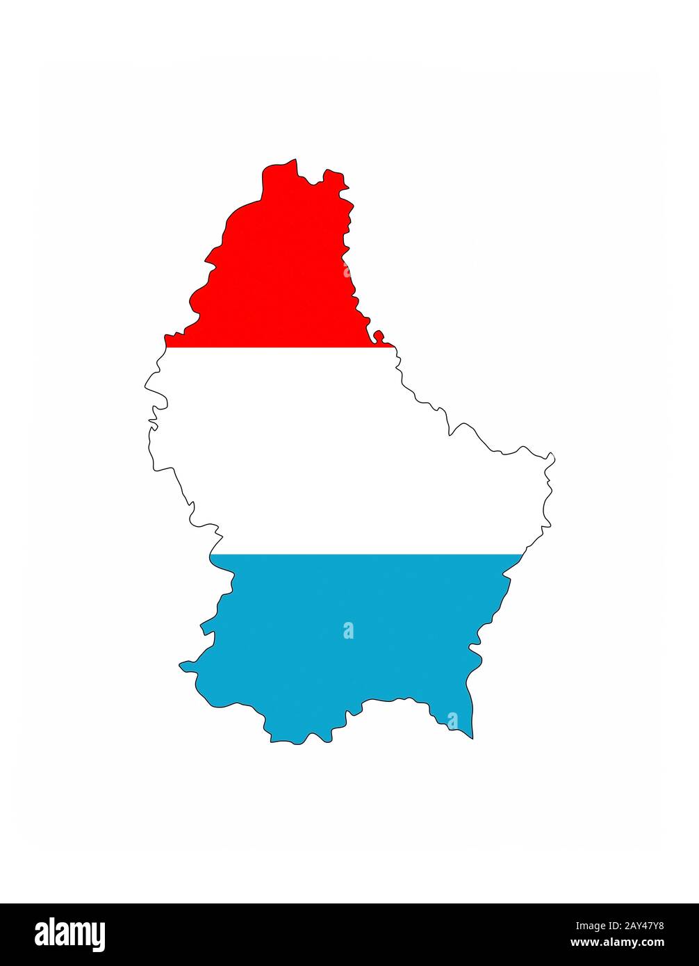 luxembourg flag map Stock Photo - Alamy