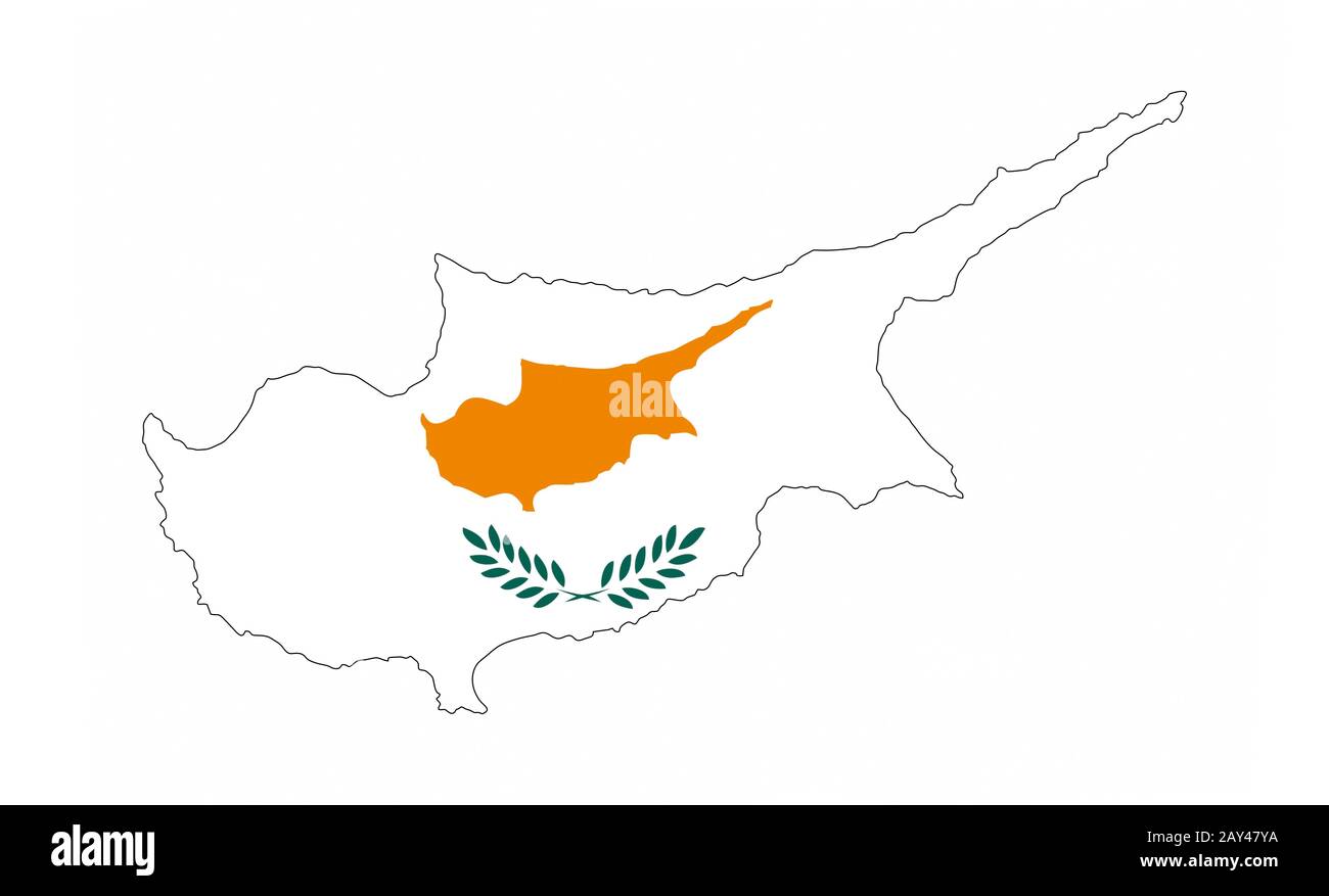 Cyprus Map And Flag