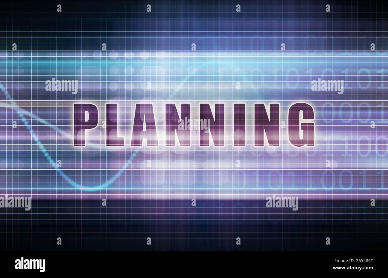 Planning on a Tech Business Chart Art Stock Photo - Alamy