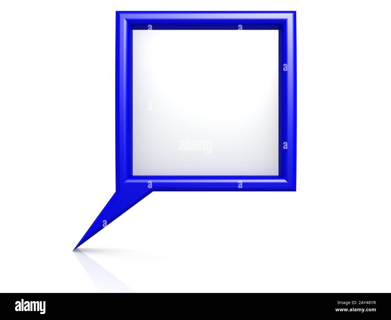 Blue dialog bubble Stock Photo - Alamy