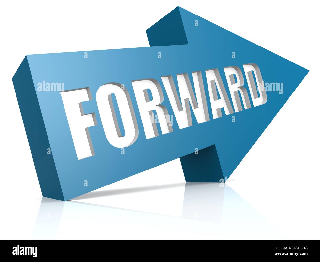 Forward blue arrow Stock Photo - Alamy
