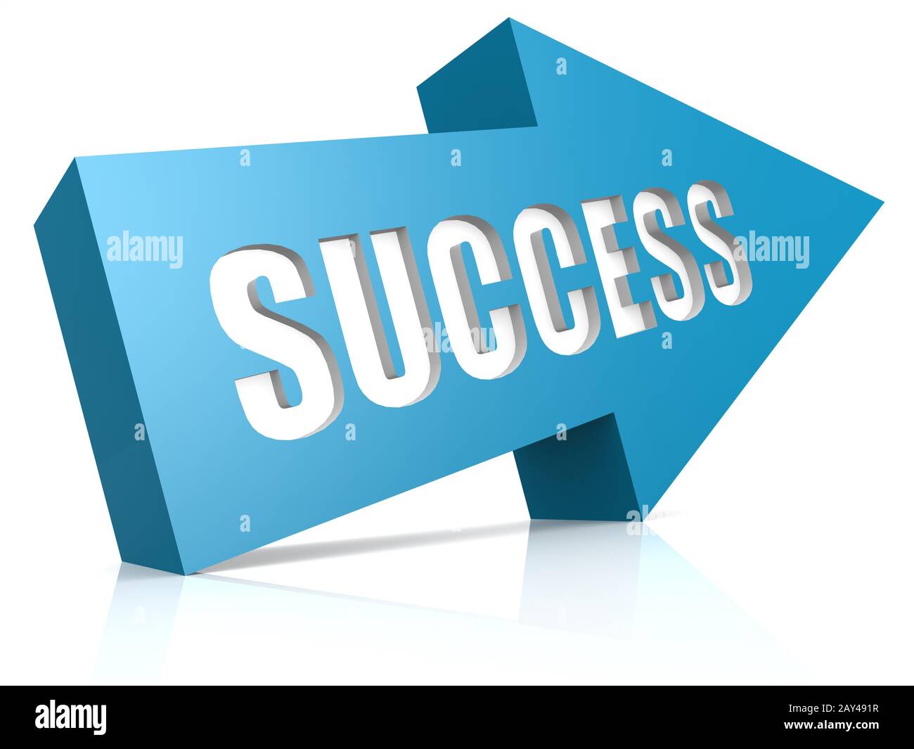 Blue success arrow Stock Photo - Alamy