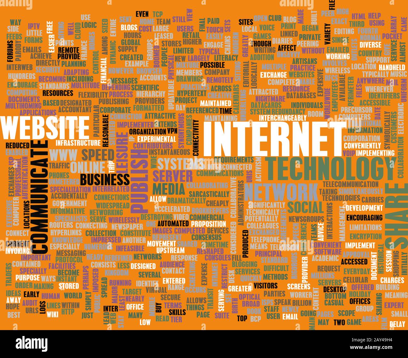 Internet Word Cloud Stock Photo - Alamy