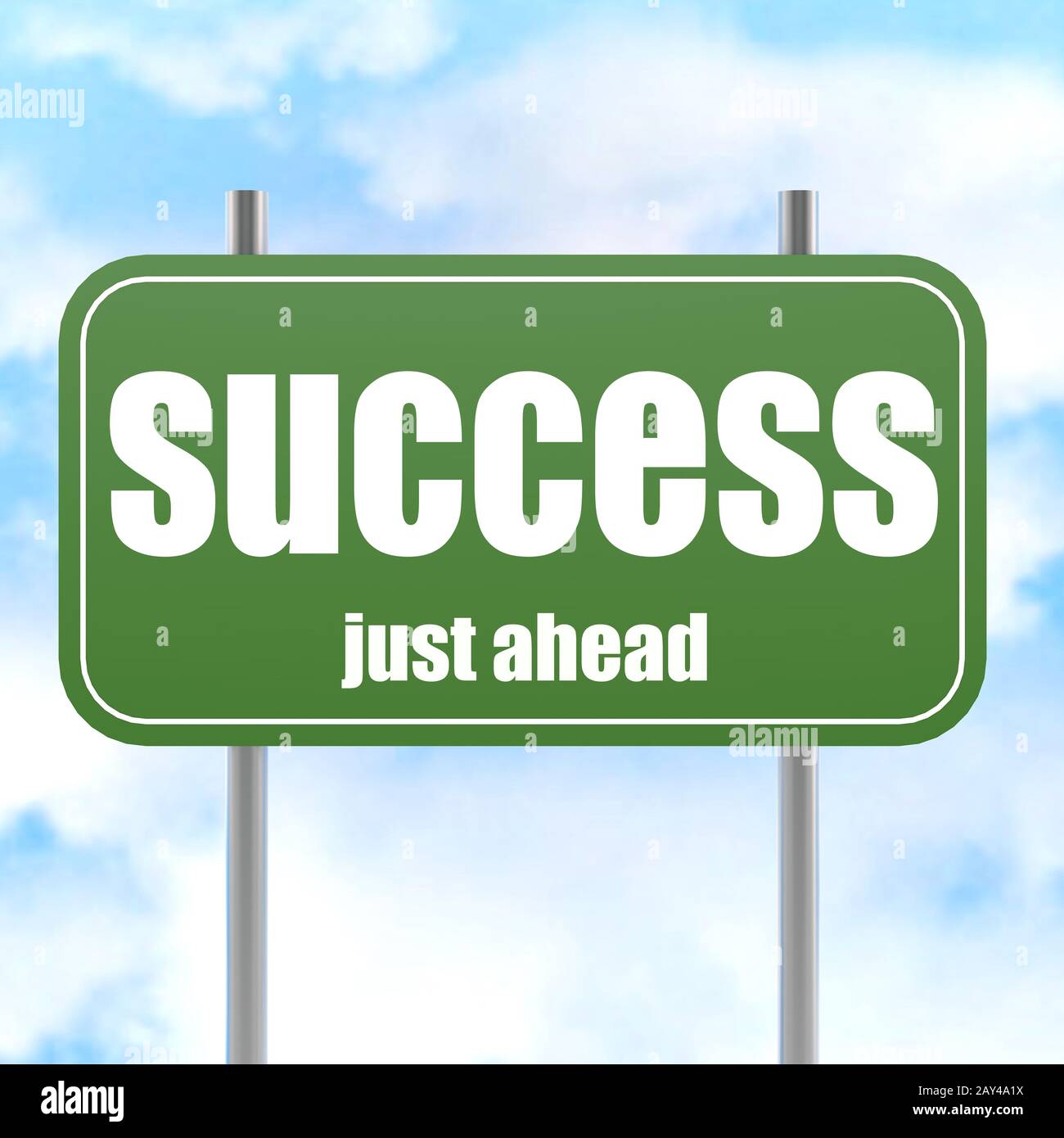 Success Green Road Sign Stock Photo - Alamy