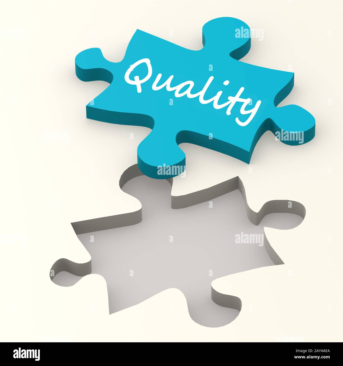 Quality blue puzzle Stock Photo - Alamy