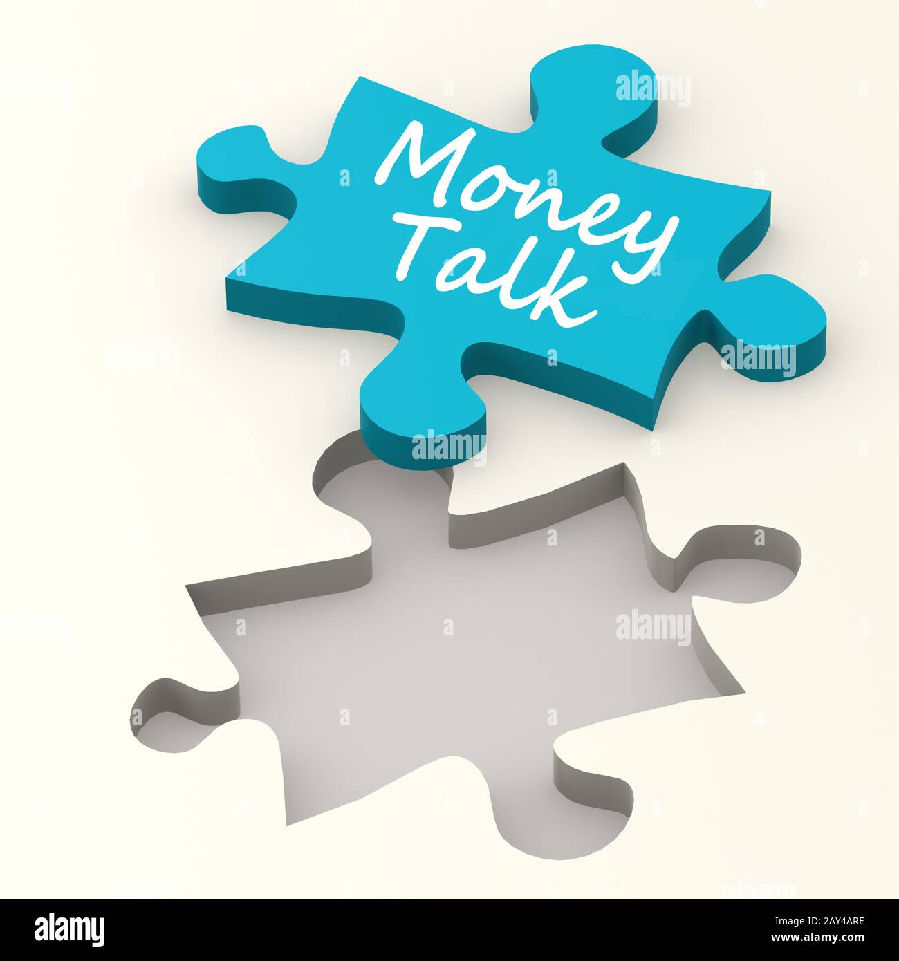 Money talk on puzzle Stock Photo - Alamy