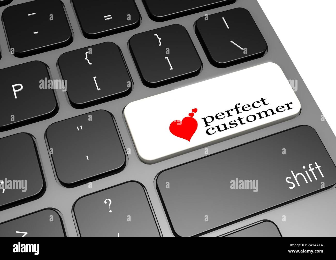 Perfect customer black keyboard Stock Photo - Alamy