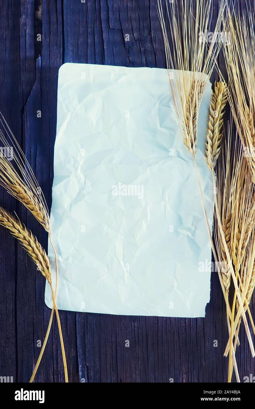 wheat and paper Stock Photo - Alamy