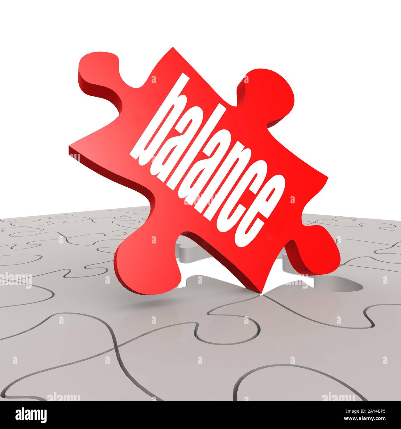 Balance word with puzzle background Stock Photo - Alamy