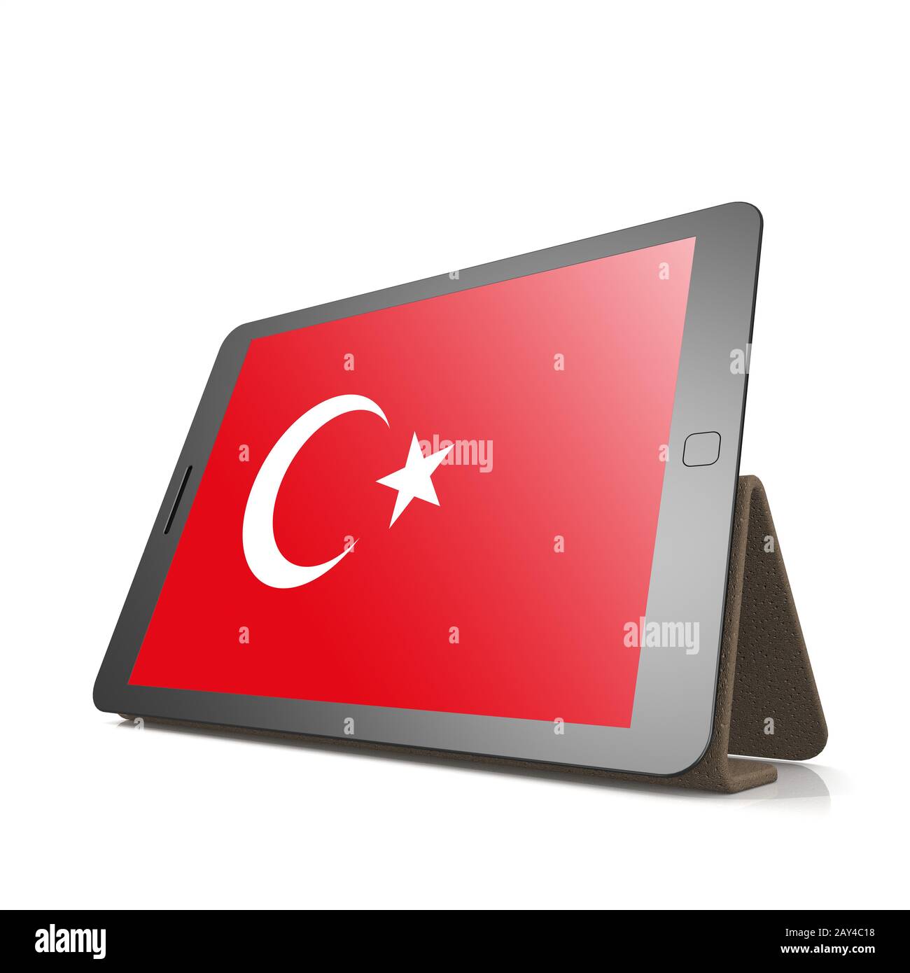Tablet with Turkey flag Stock Photo - Alamy
