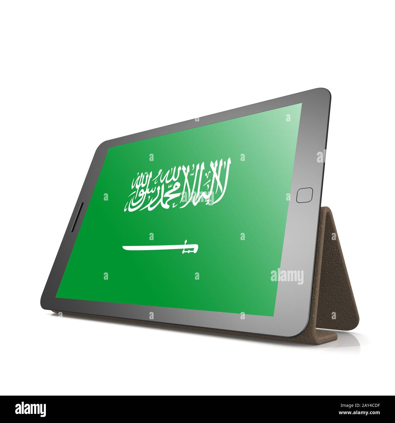 Tablet with Saudi Arabia flag Stock Photo - Alamy