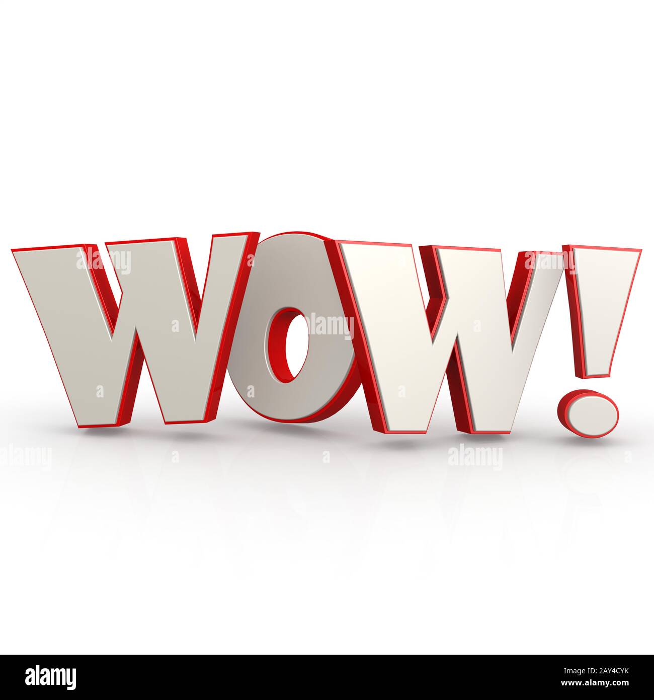WOW word with white background Stock Photo - Alamy