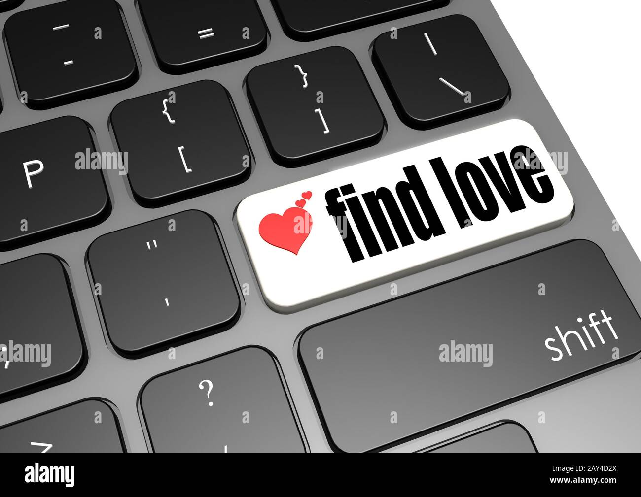 Computer keyboard love text close hi-res stock photography and images ...