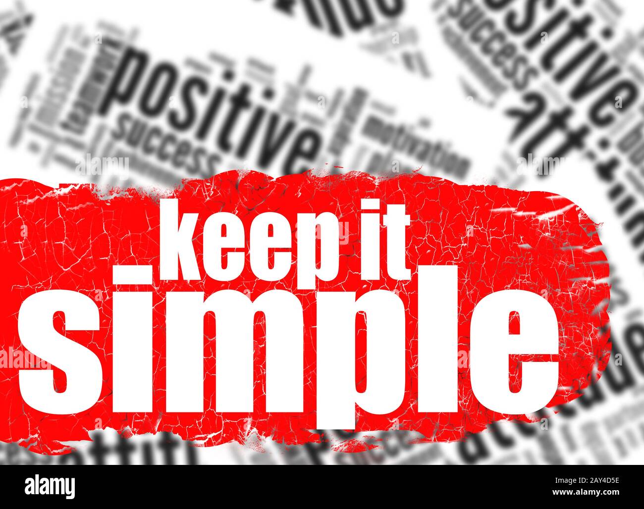 Word cloud keep it simple Stock Photo - Alamy