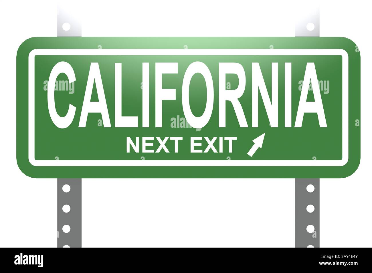 California green sign board isolated Stock Photo - Alamy