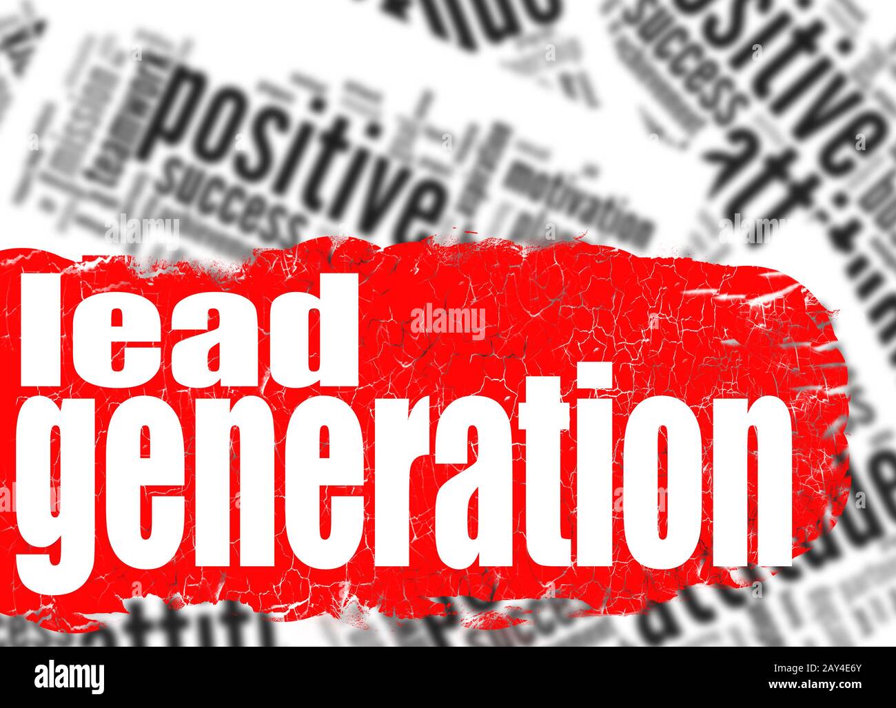 Word cloud lead generation Stock Photo - Alamy