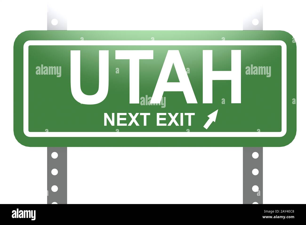 Utah green sign board isolated Stock Photo - Alamy