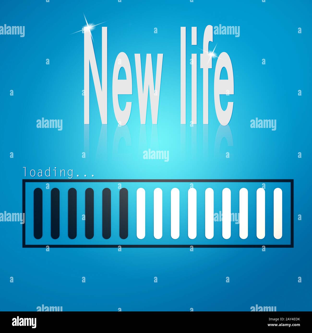 New life blue loading bar Stock Photo - Alamy