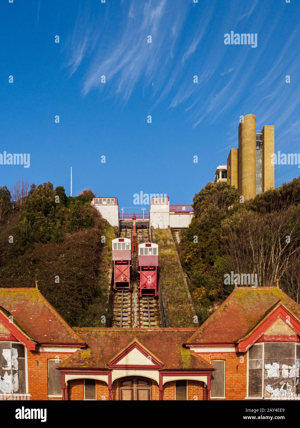 Funicular railway at Leas Cliff Folkestone, UK Stock Photo - Alamy