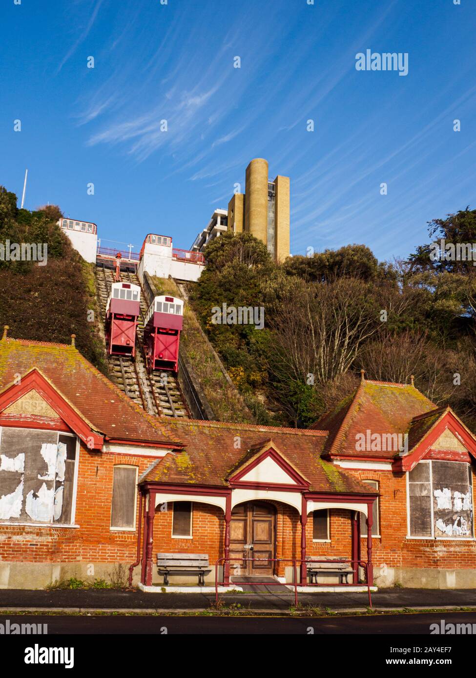Funicular railway at Leas Cliff Folkestone, UK Stock Photo - Alamy