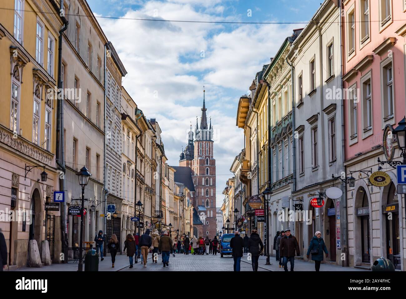 Florianska, thoroughfare in Krakow, Poland Stock Photo - Alamy