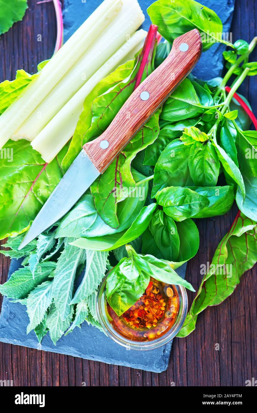 fresh grasses and vegetables Stock Photo - Alamy
