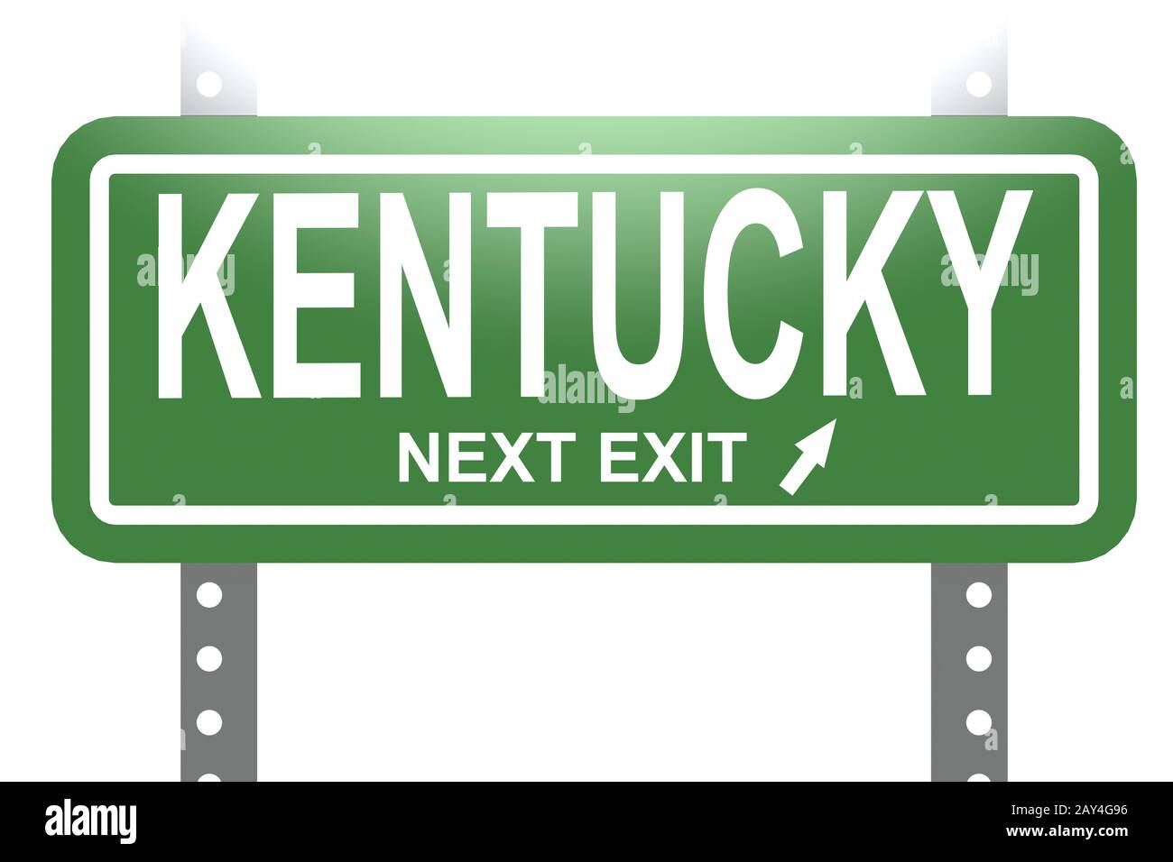Kentucky green sign board isolated Stock Photo - Alamy