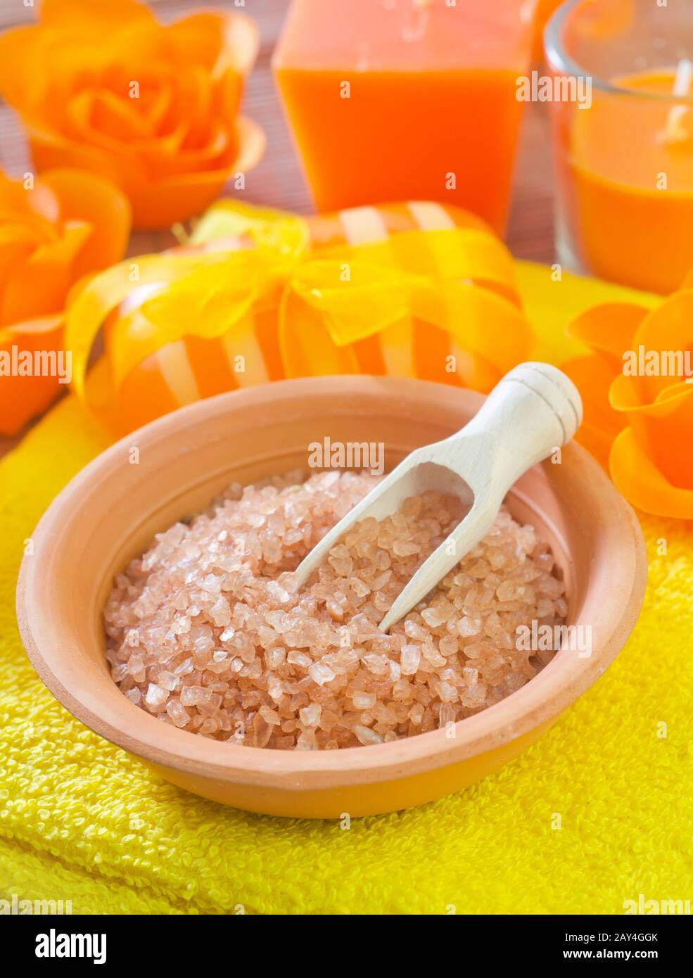 Sea salt and oil Stock Photo - Alamy