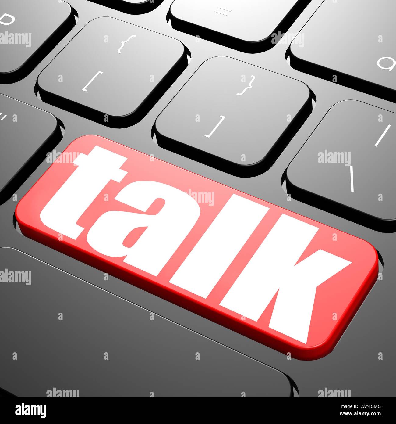 Keyboard with talk text Stock Photo - Alamy